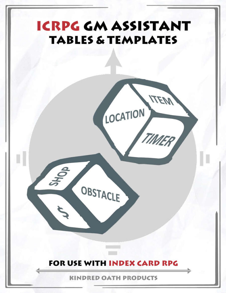 ICRPG GM Assistant – Tables & Templates – ICRPG Community Content